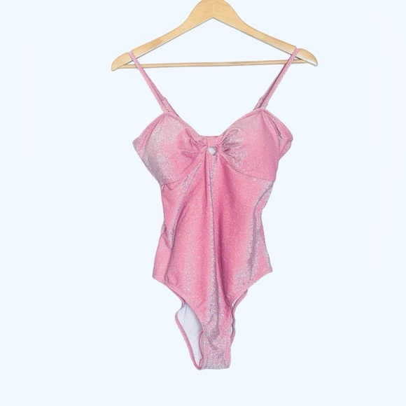 Betsey Johnson | Swim | Betsey Johnson Barbie Pink Metallic Glitter ...